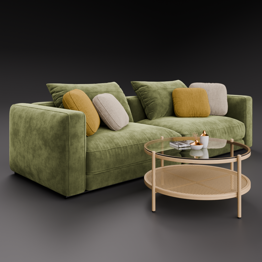 Sofa Damian Velvet | Sofas models | BlenderKit