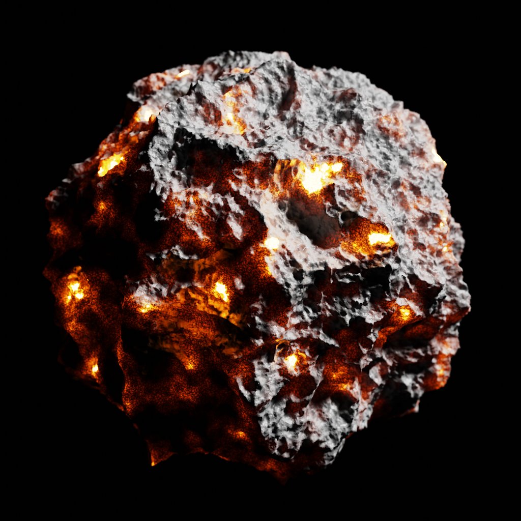 Lava Asteroid | FREE Miscellaneous models | BlenderKit
