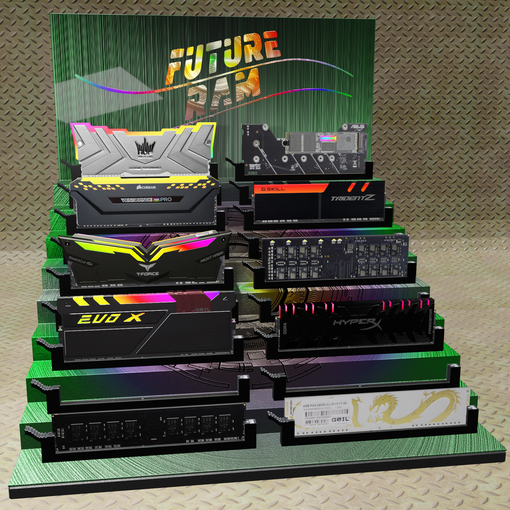 Ram module, stand with 10 x DDR4 Ram modules. | FREE Computer ...