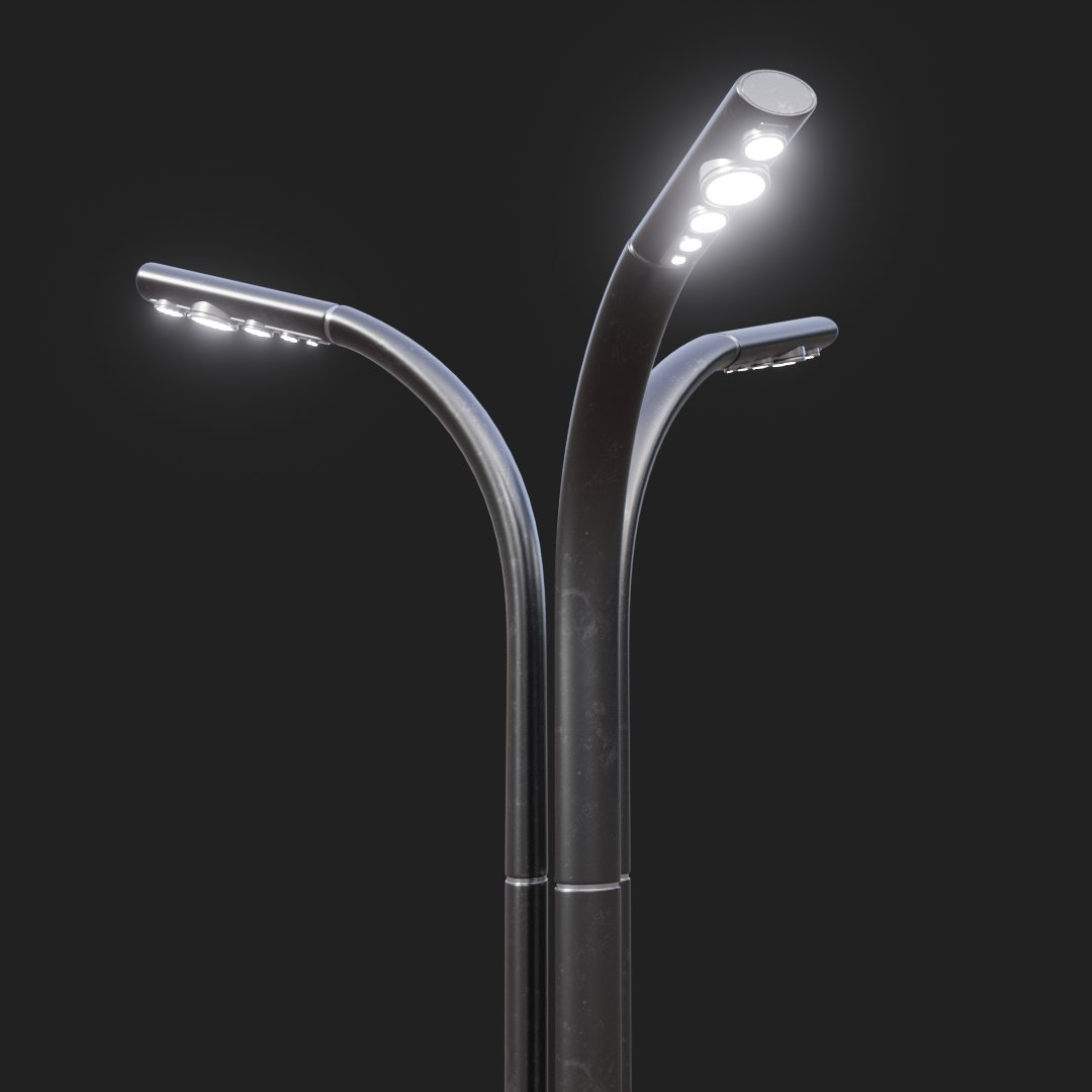 Modern Street Lamp #01 | FREE 3D Urban Environment models | BlenderKit