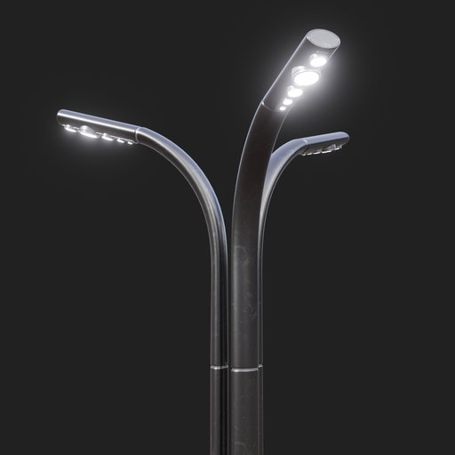 Modern Street Lamp #01 | FREE Exterior Elements models | BlenderKit