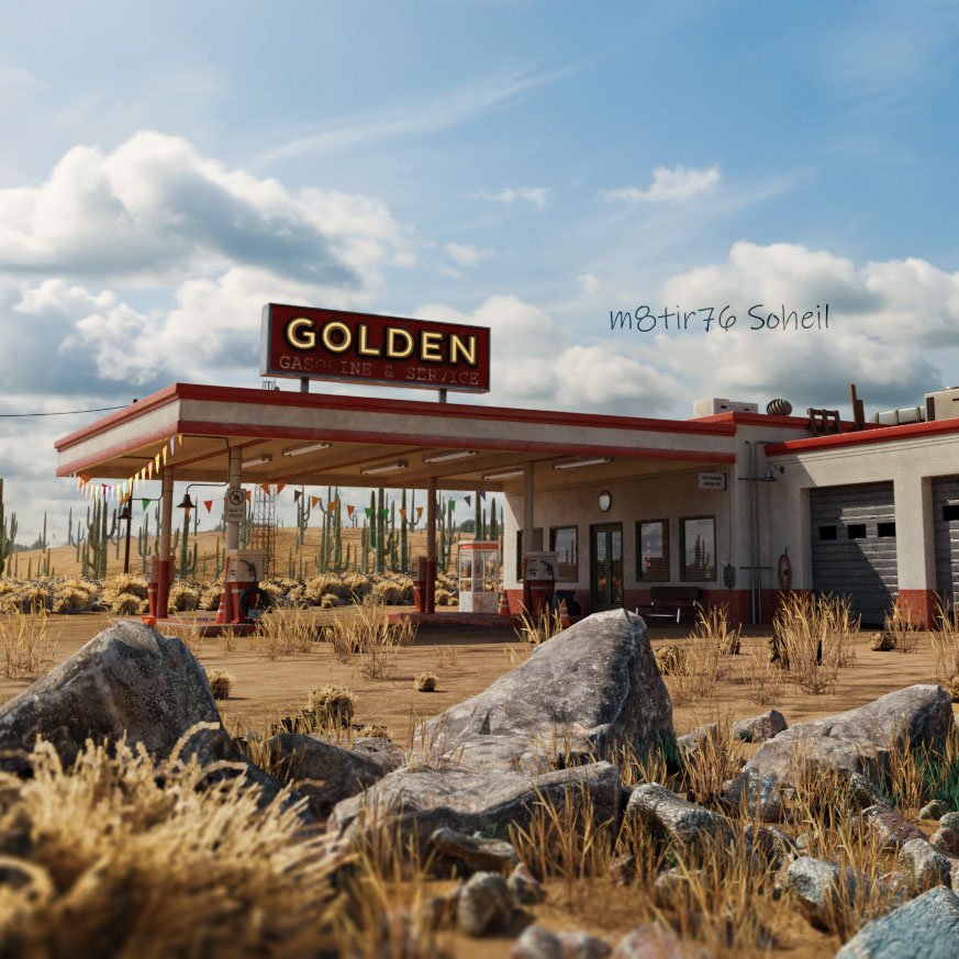 Parking lot | FREE 3D Outdoor scenes | BlenderKit