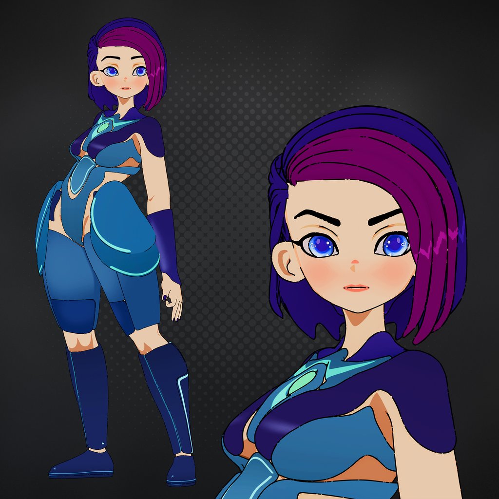 Nova - Npr Anime Model | Fantasy Hero / Heroines models | BlenderKit
