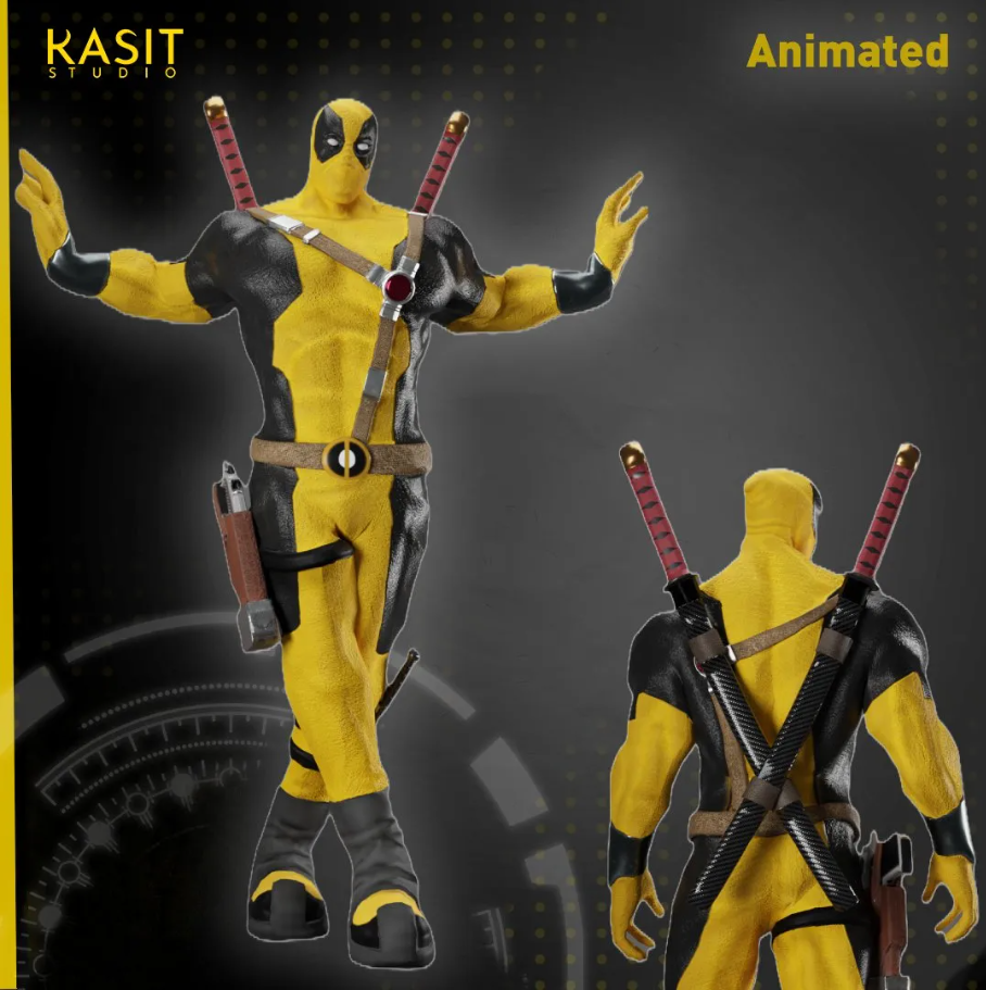 Gold Deadpool Animated | Fantasy Hero / Heroines models | BlenderKit