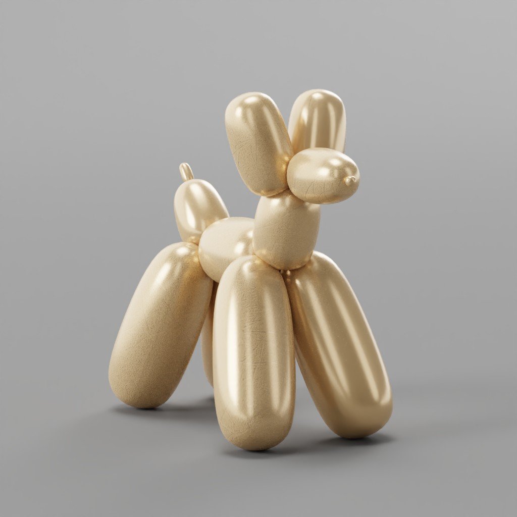 Metallic Balloon Dog Decoration | Holiday Decorations models | BlenderKit