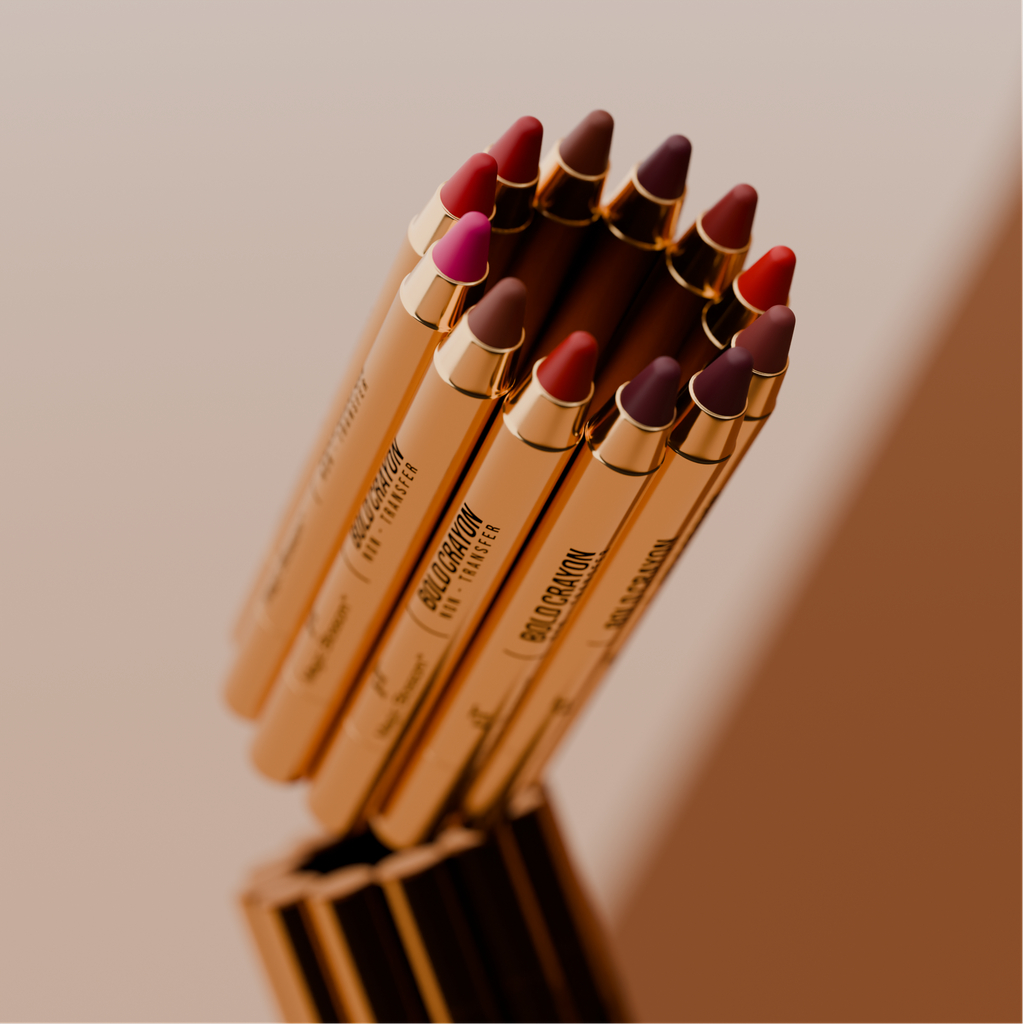 Crayon lipstick all shades shot | Mockup scenes | BlenderKit