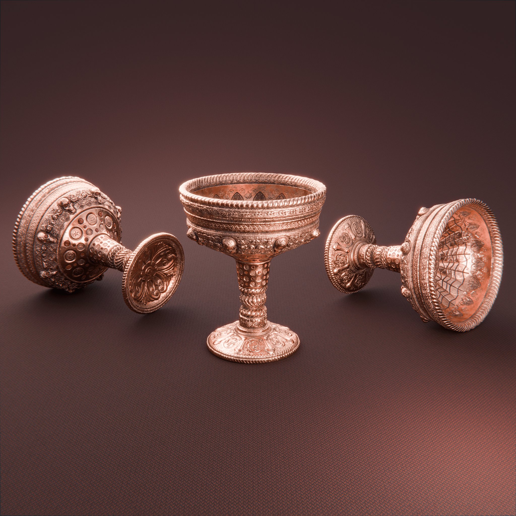 Copper Skull Goblet | FREE Miscellaneous models | BlenderKit