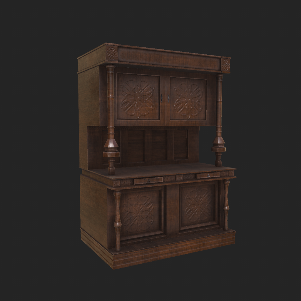 Wood Cabinet | Bookcases models | BlenderKit