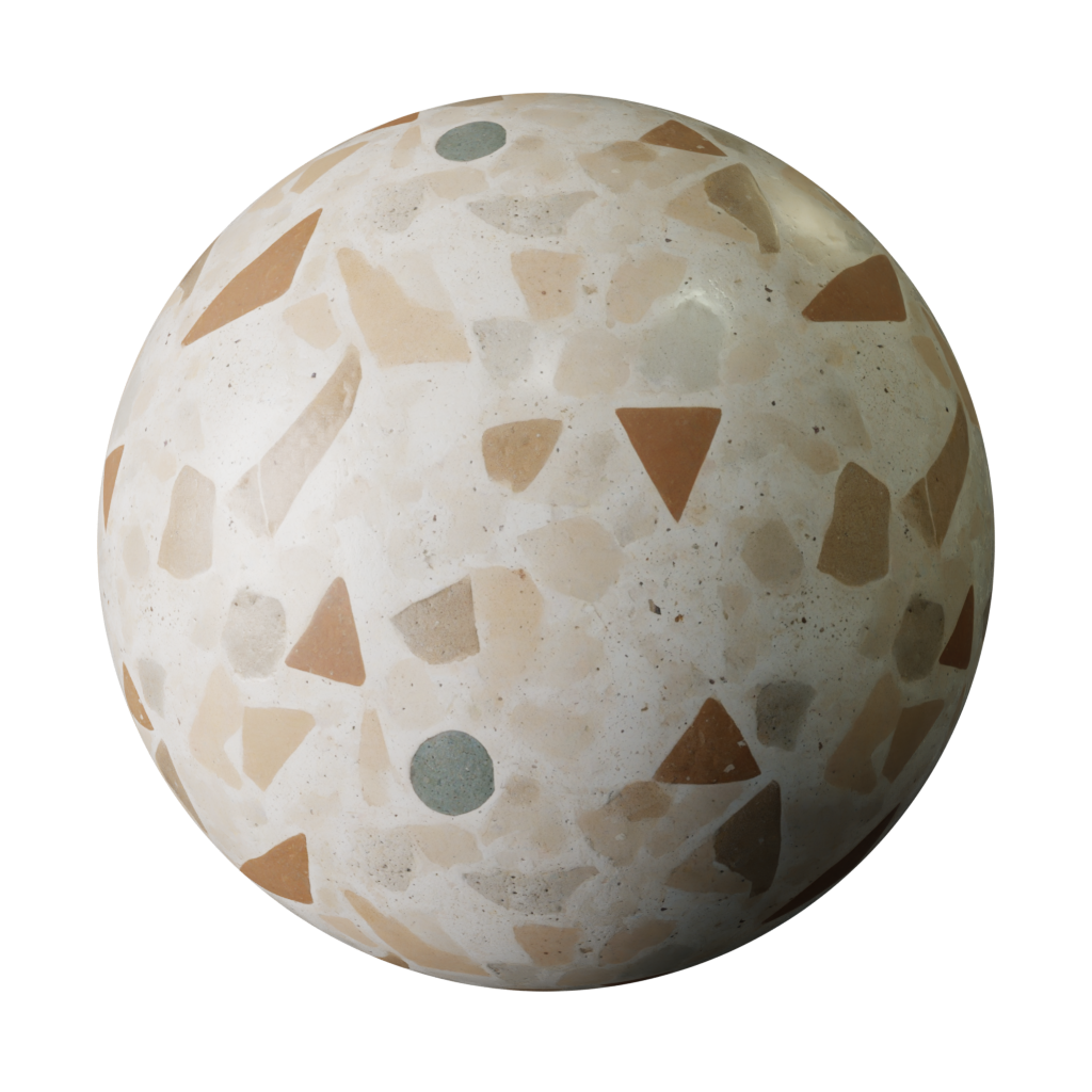 Earthy Terrazzo Tile Texture | FREE marble materials | BlenderKit