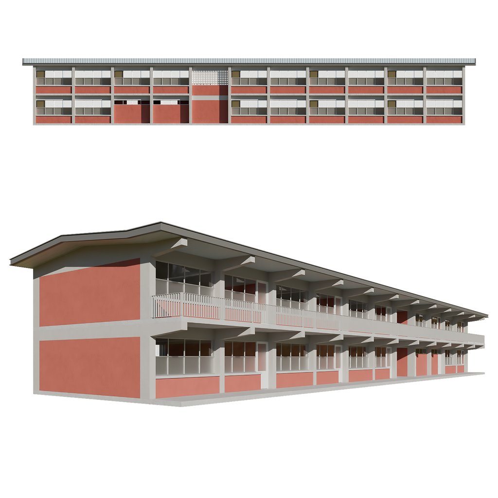 School Building | FREE Buildings models | BlenderKit