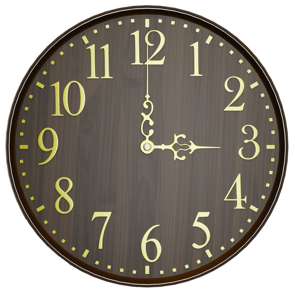 Wall clock-03 | FREE Clocks models | BlenderKit