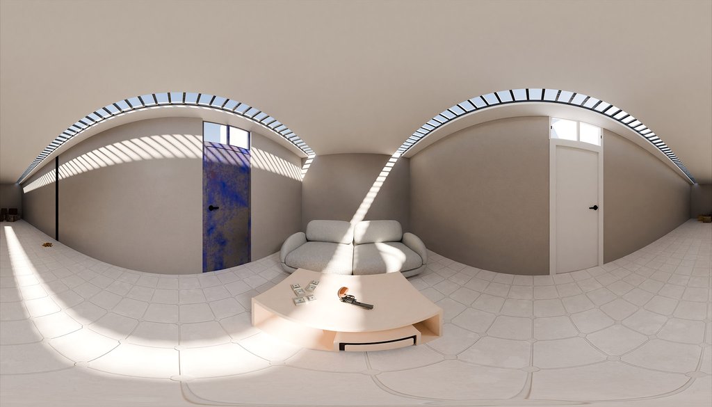 Minimal Skylight Room Interior | Interiors HDRis | BlenderKit