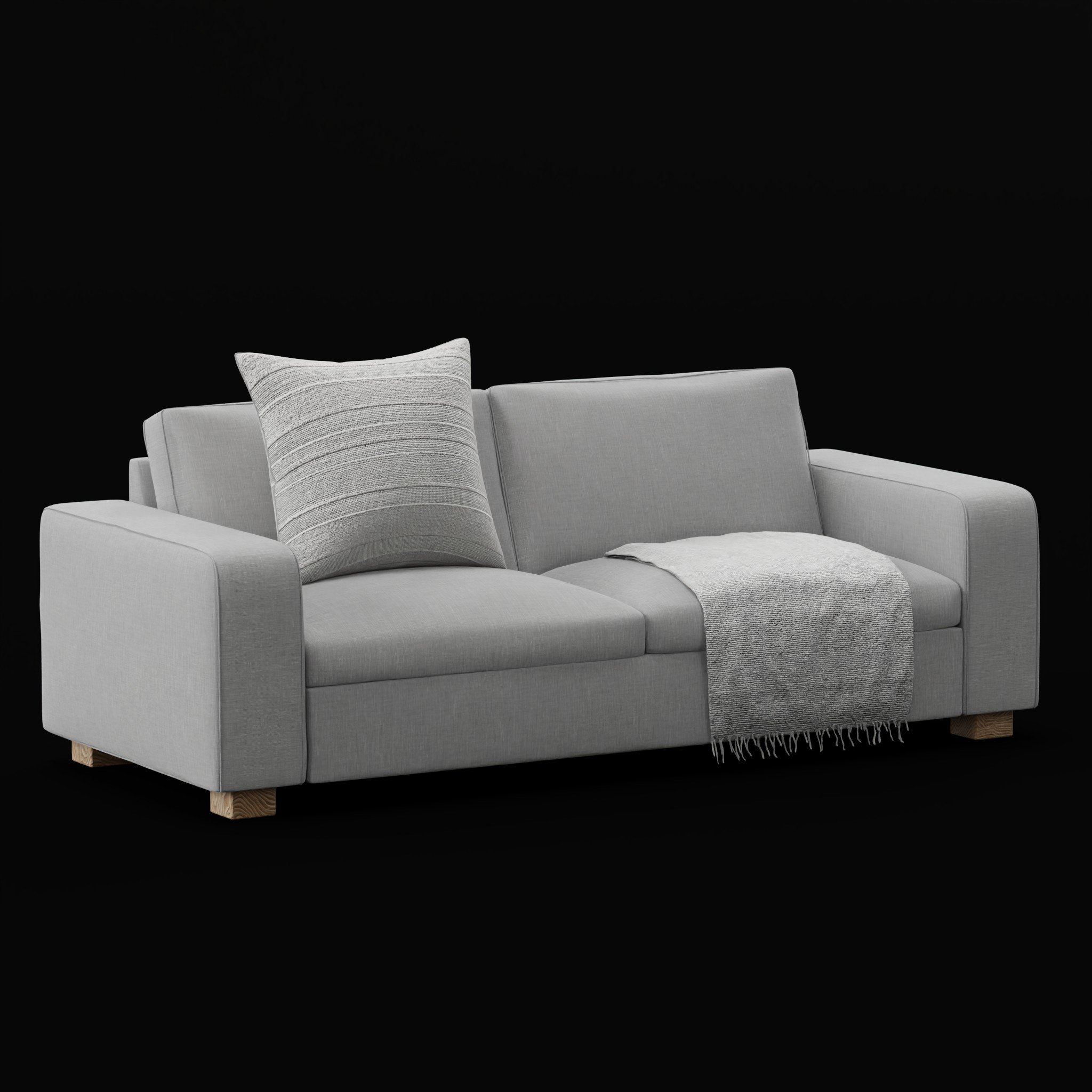 Double Sofa Pillow Rug | Sofas models | BlenderKit