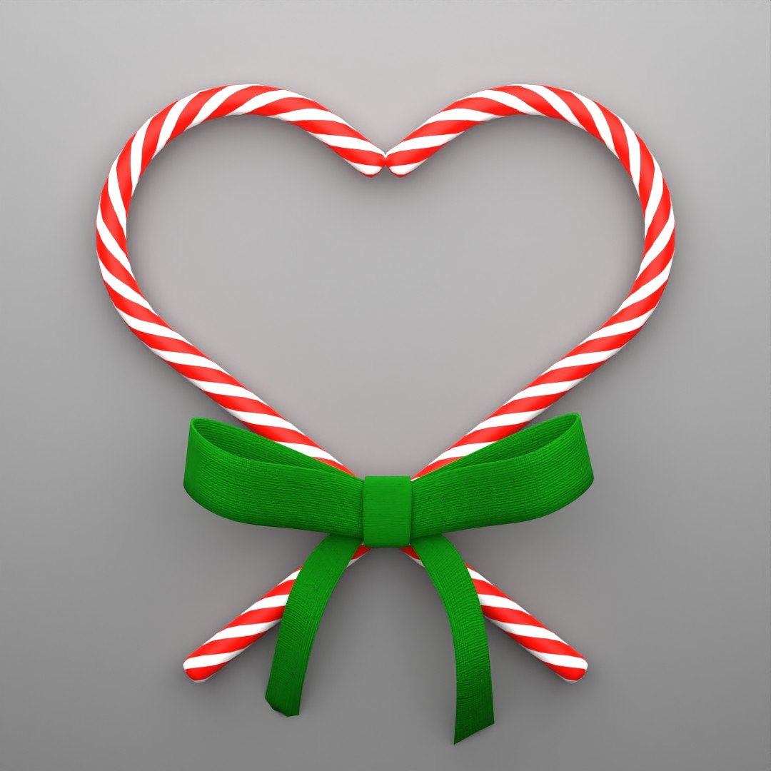 Candy Cane Ribbon Christmas Decoration | Holiday Decorations models ...