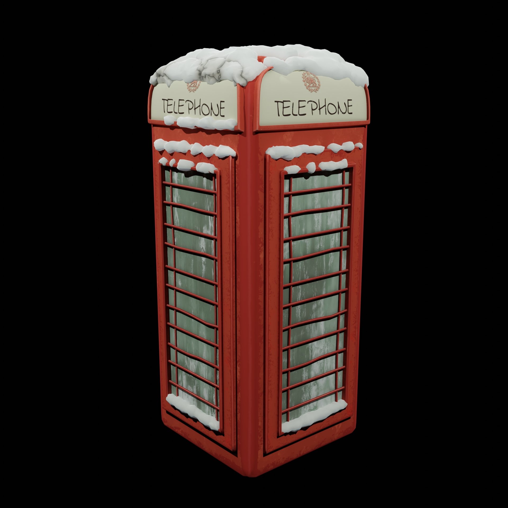 Phone booth | Exterior Elements models | BlenderKit