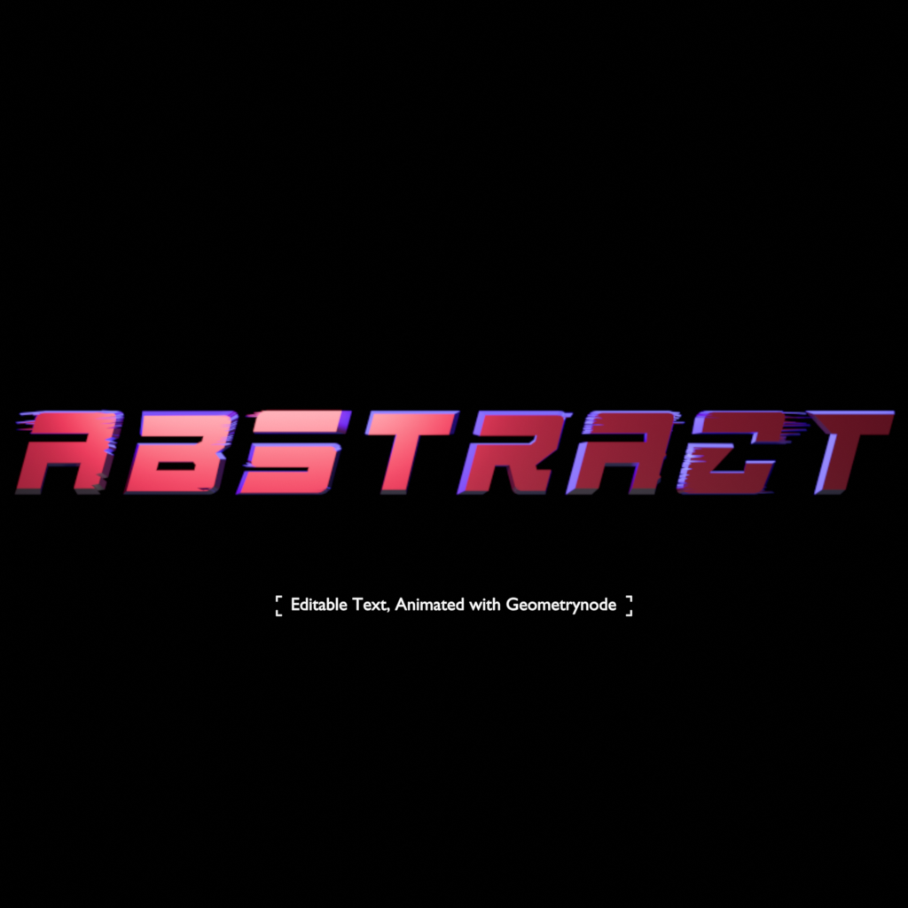 Abstract Typography Animation | Typography scenes | BlenderKit