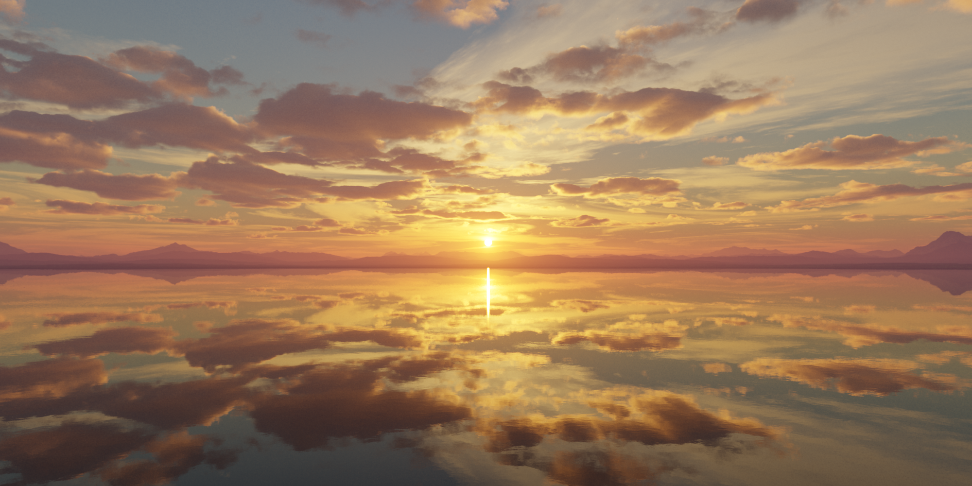 Dramatic Sunset at Lake | Landscapes HDRis | BlenderKit