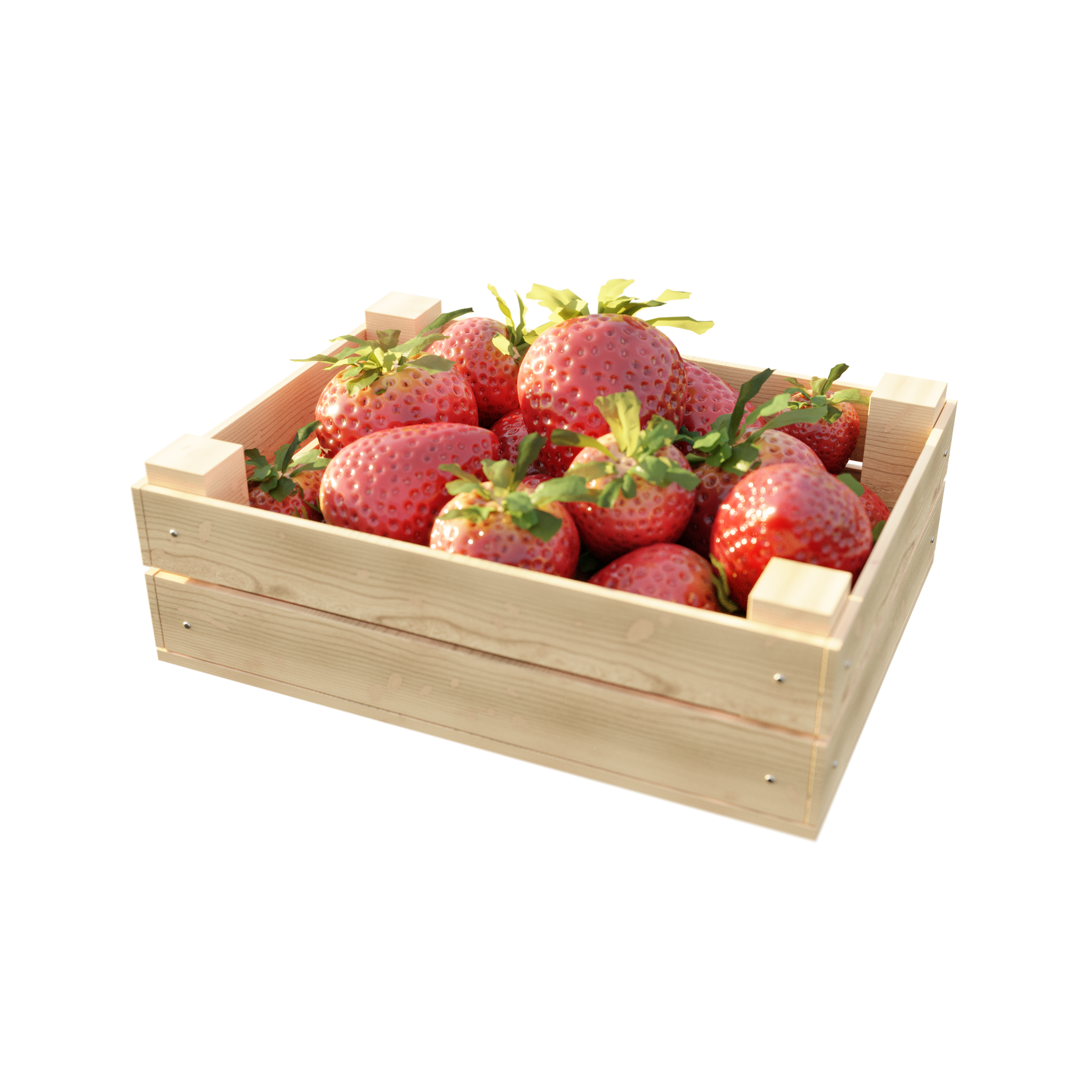 Strawberry crate | FREE Fruit & Vegetables models | BlenderKit