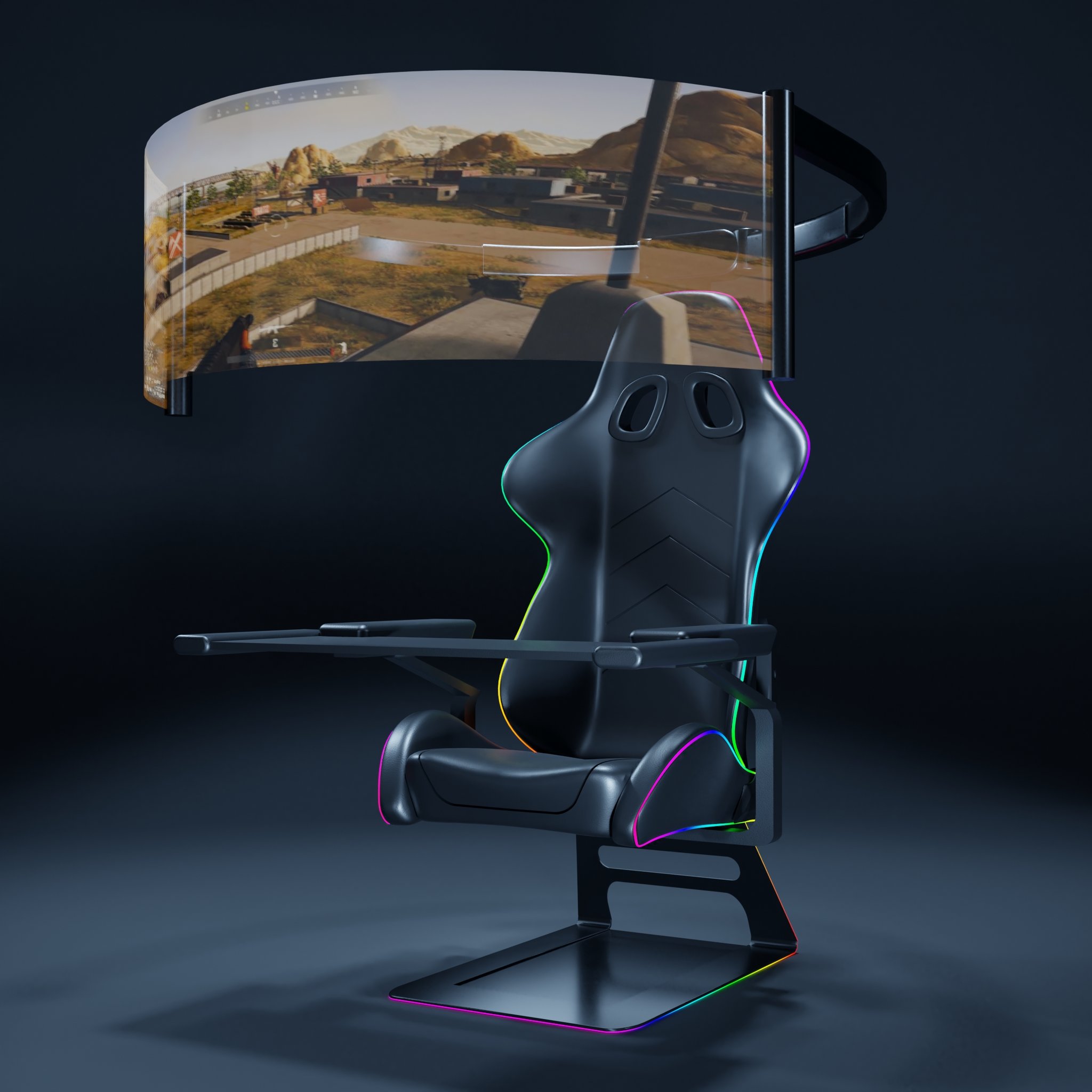 Next generation gaming chair concept | FREE Armchairs models | BlenderKit