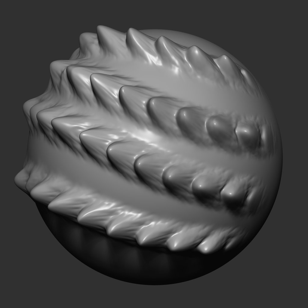 NS Creature curve spikes soft | Spikes brushes | BlenderKit