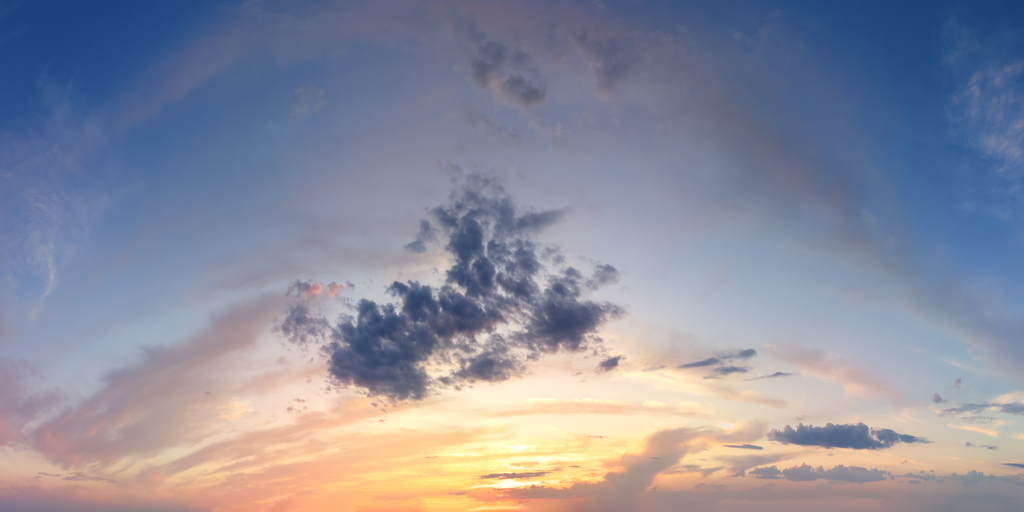 Infinite Real Sky - Cloudy Sunset | Nature HDRis | BlenderKit