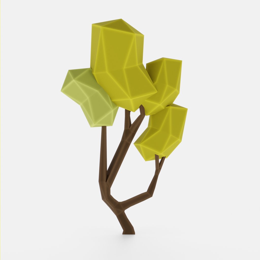 Low Poly Fire Tree | FREE Trees models | BlenderKit
