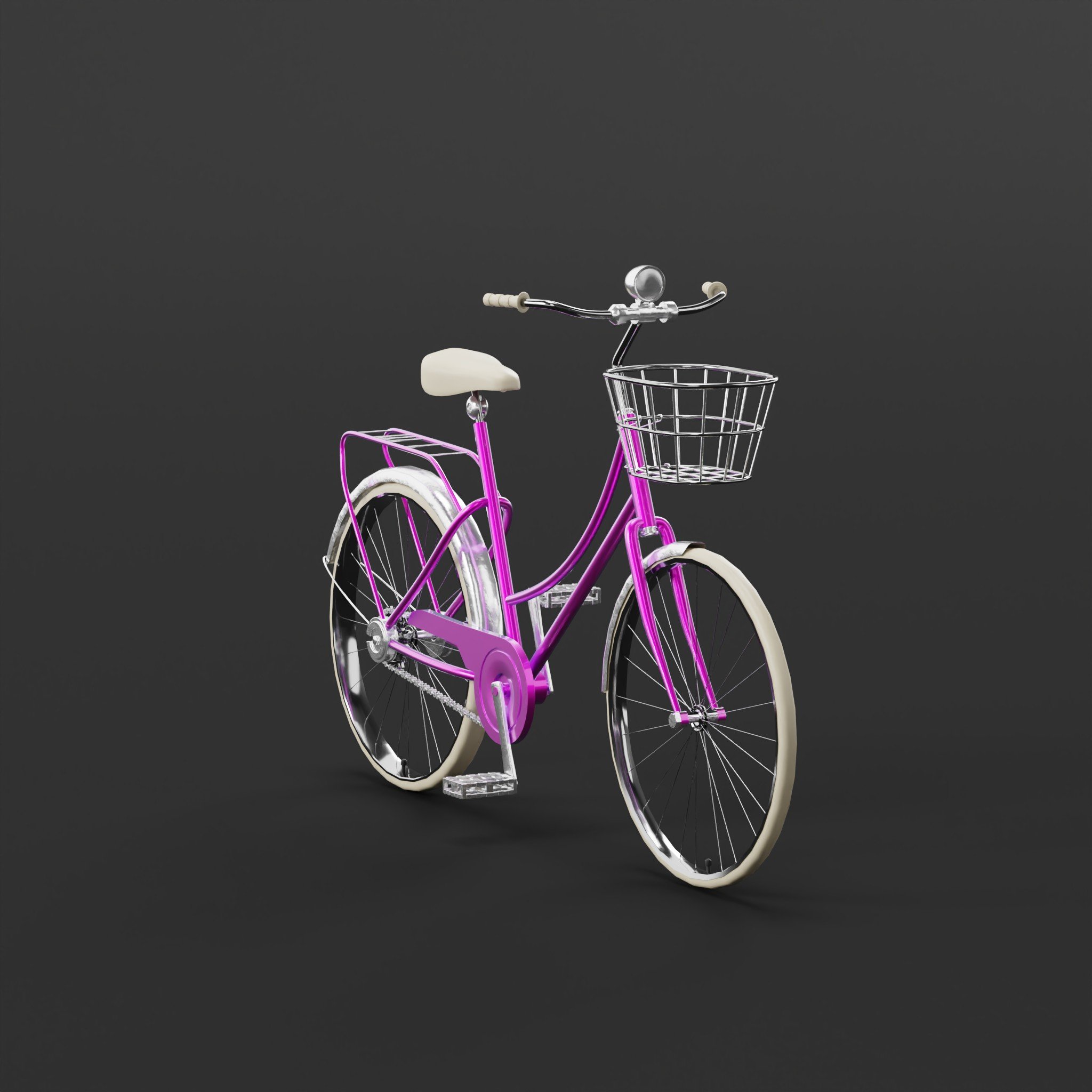 Retro Ladies Bike | Bicycle models | BlenderKit