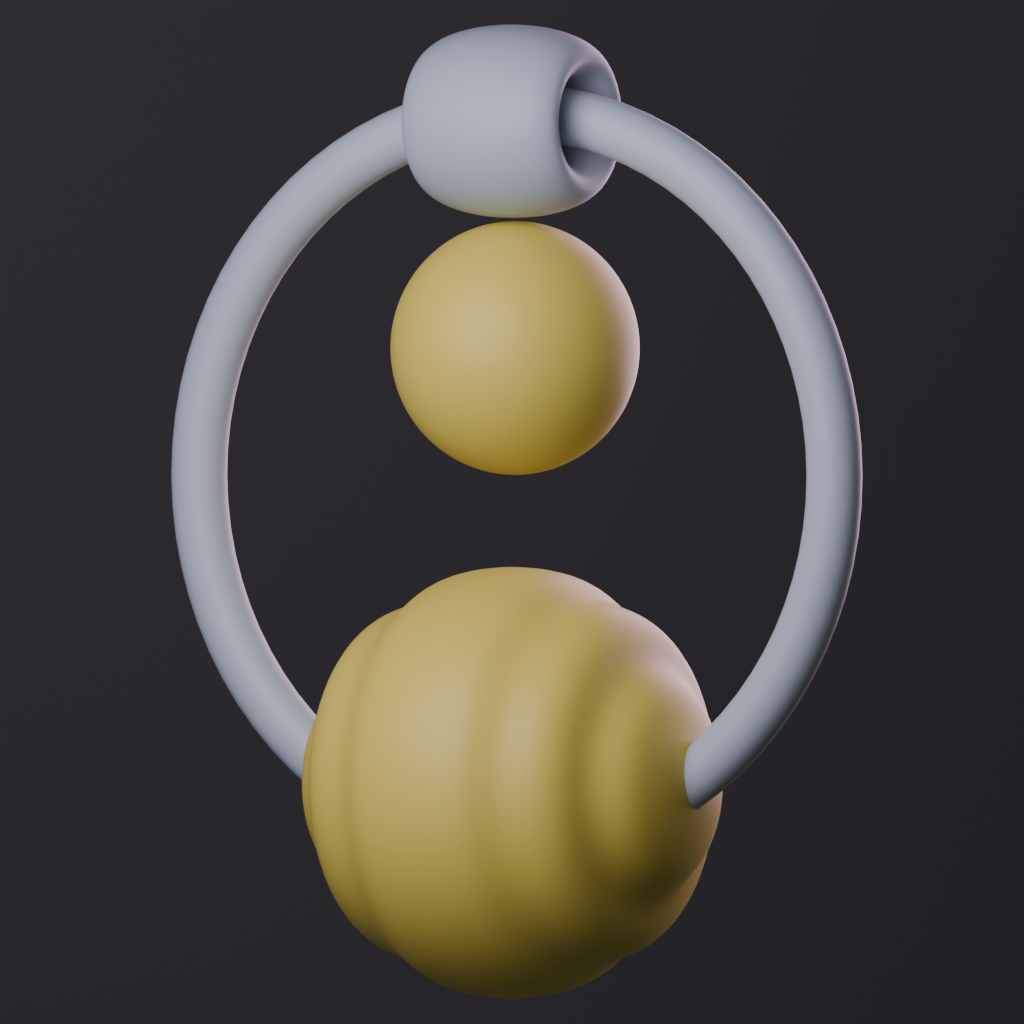 Modern Circular Earring with Bold Bead | Interior Decorations models ...