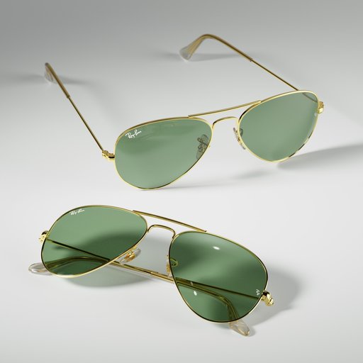 Ray-Ban Aviator Sunglasses | Accessories models | BlenderKit