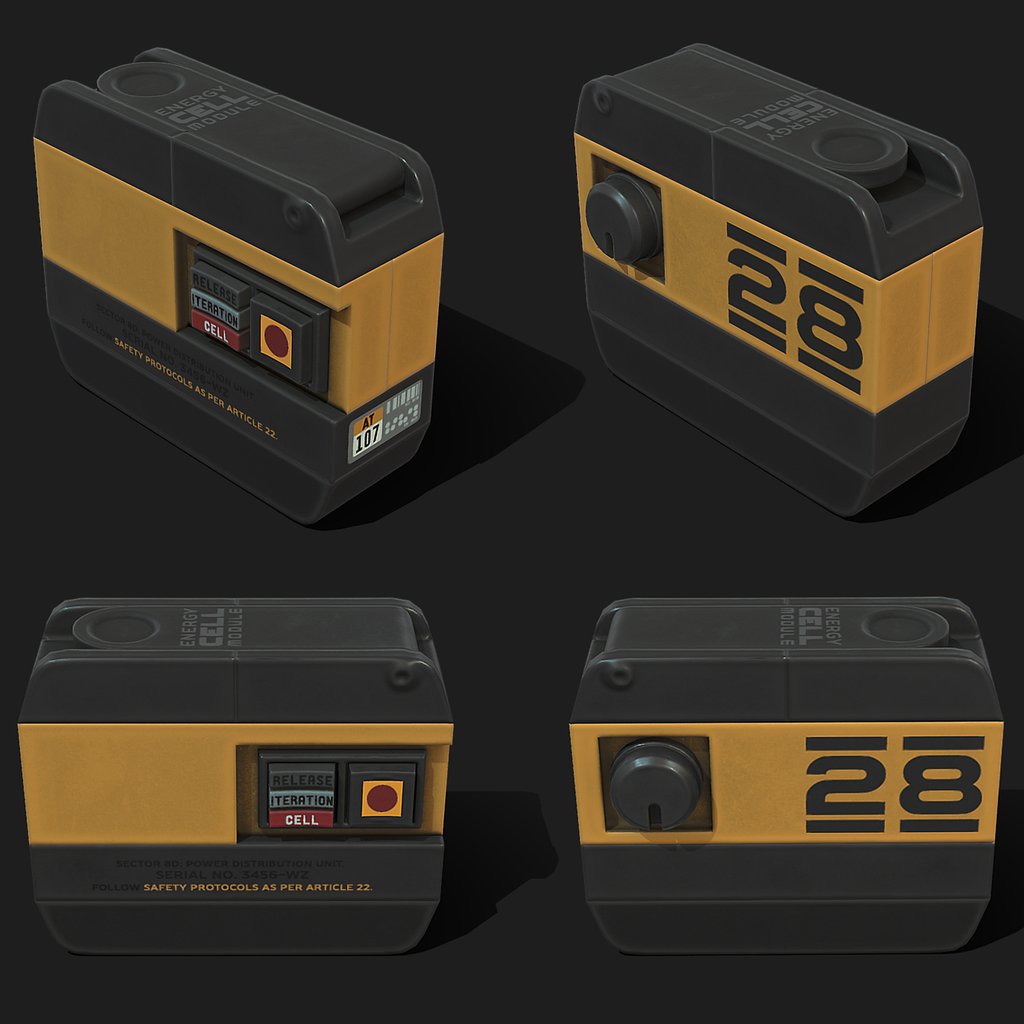 Energy Module Kitbash Prop | Containers models | BlenderKit