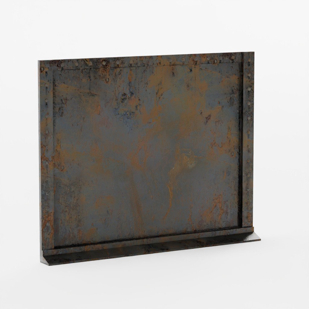 Rusted Metal Panel 3 | 3D Panels models | BlenderKit