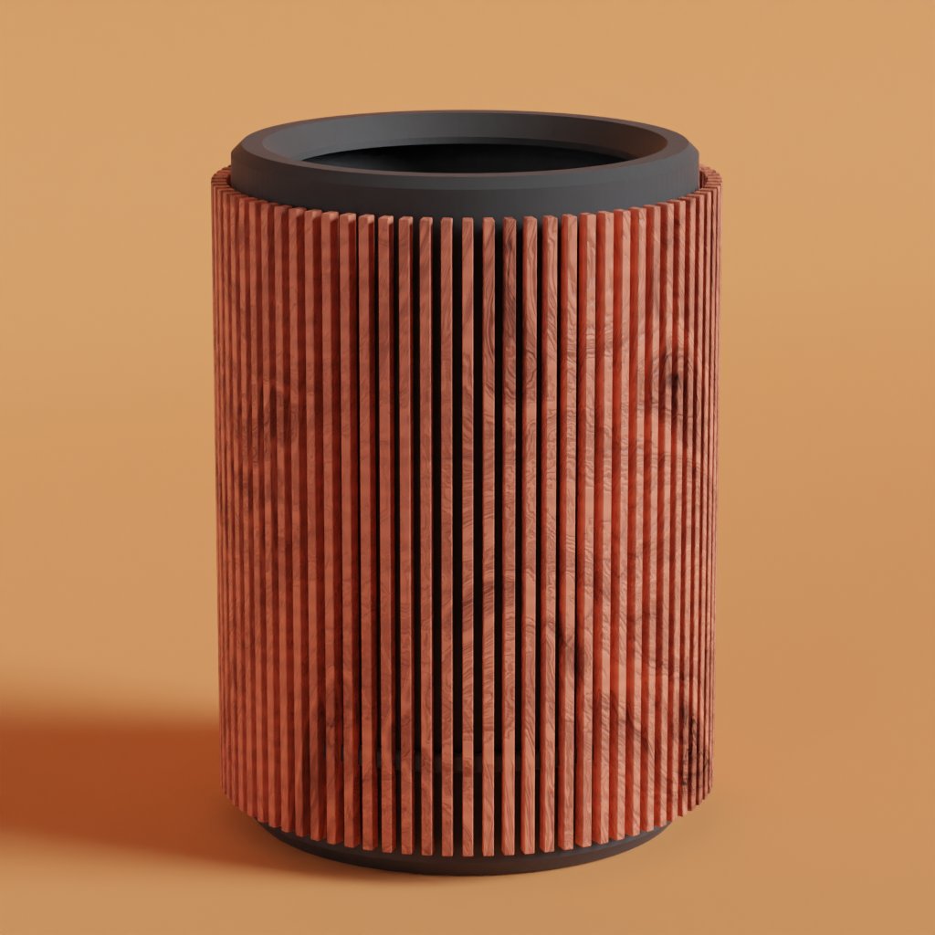 Trash Bin #3 | FREE Urban Environment models | BlenderKit