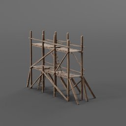 Wooden Scaffolding | Architecture models | BlenderKit