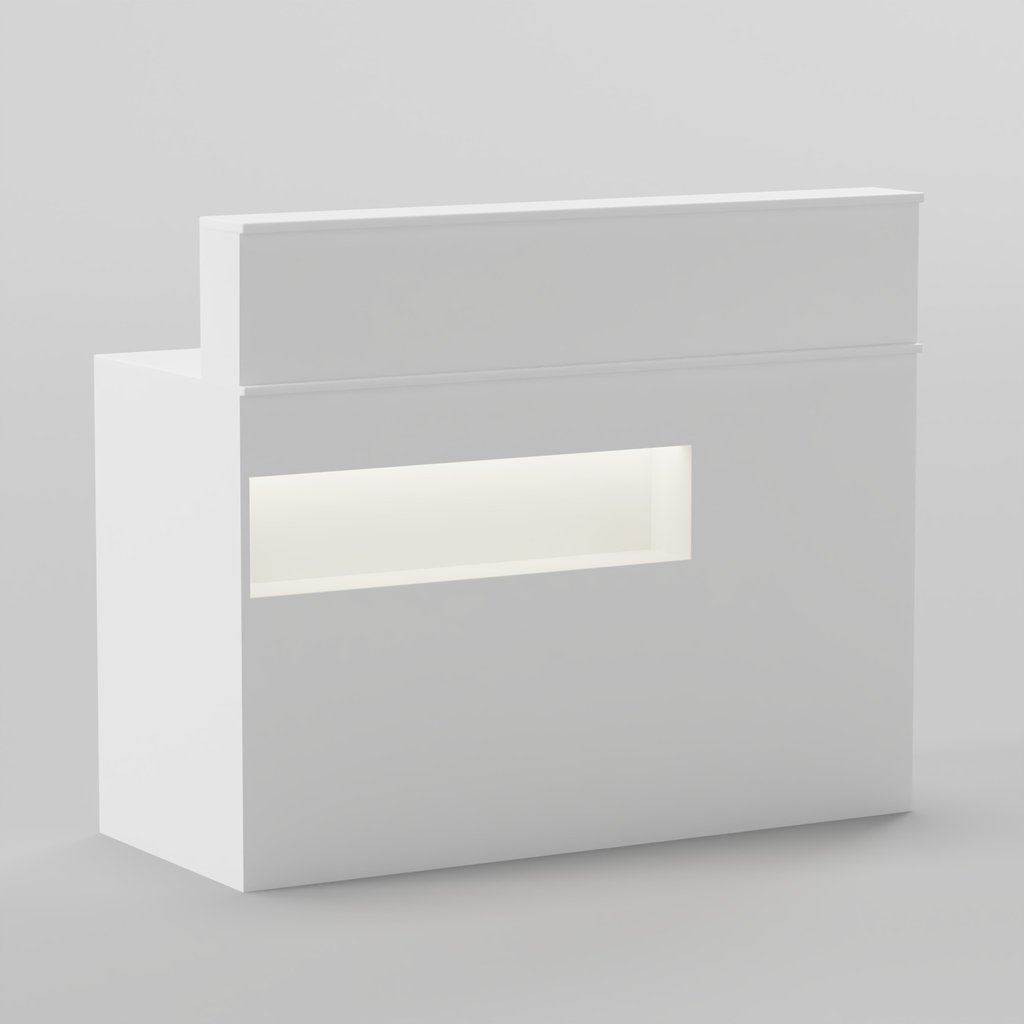 Reception Desk With Product Cubby | Shopping / Retail models | BlenderKit
