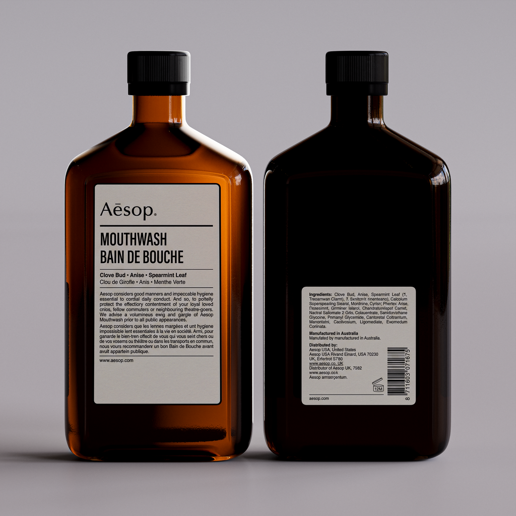Aesop Mouthwash Amber Bottle | Bathroom Accessories models | BlenderKit