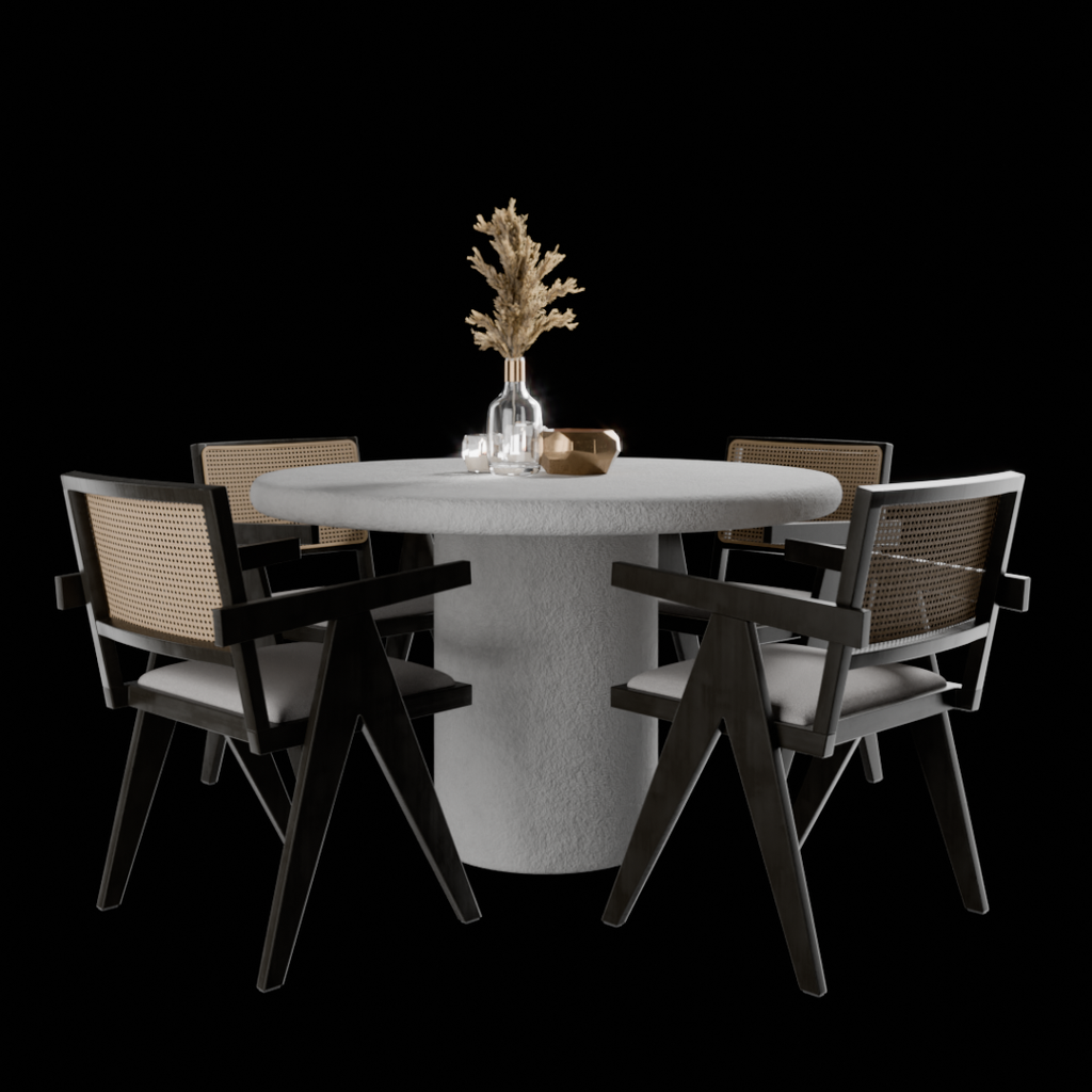 Round dining table with Balford chair | Tables models | BlenderKit
