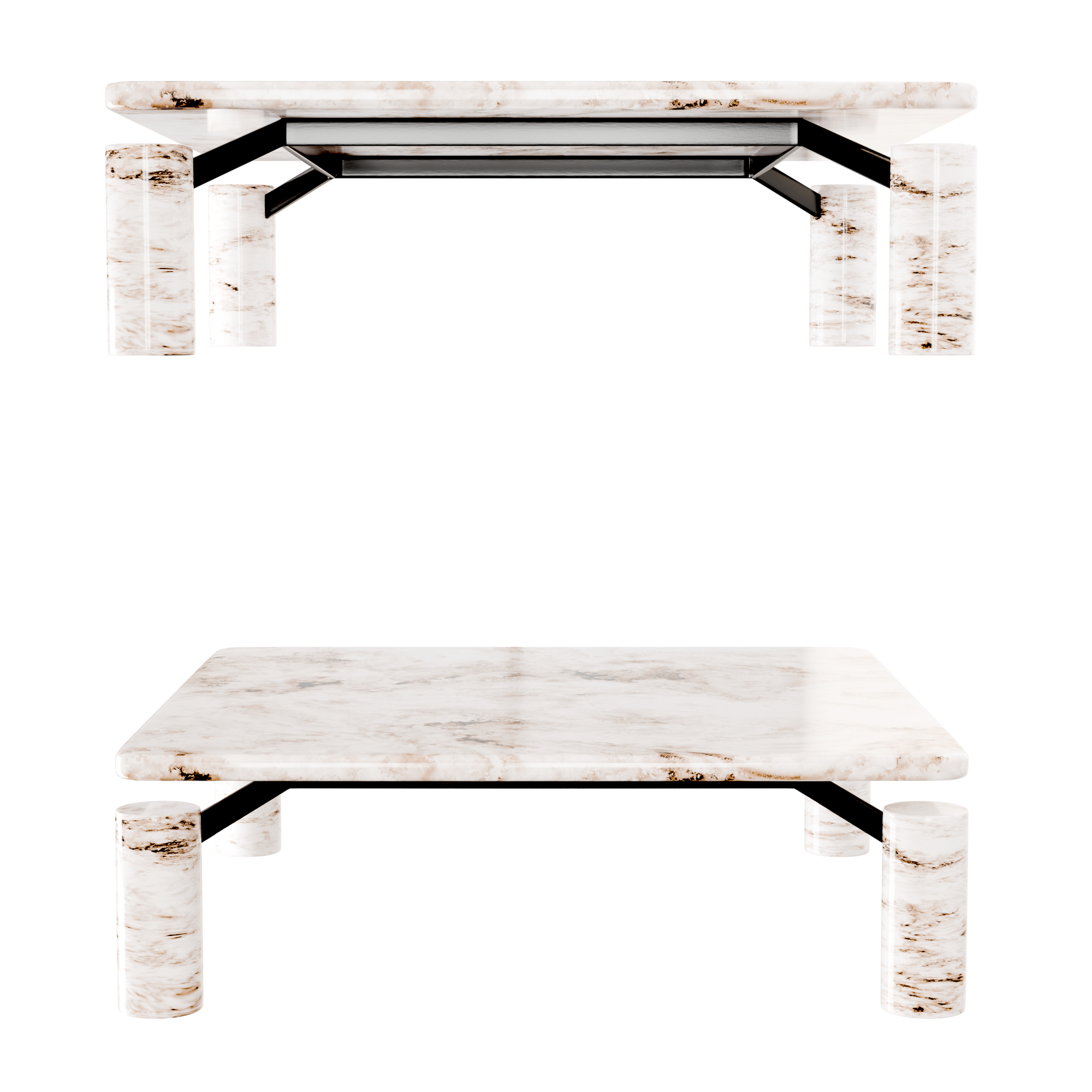 The Magic coffee table. White | Tables models | BlenderKit