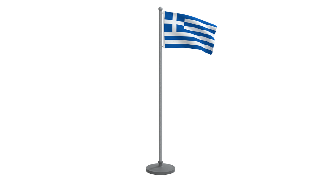 Animated Flag of Greece | Exterior Elements models | BlenderKit