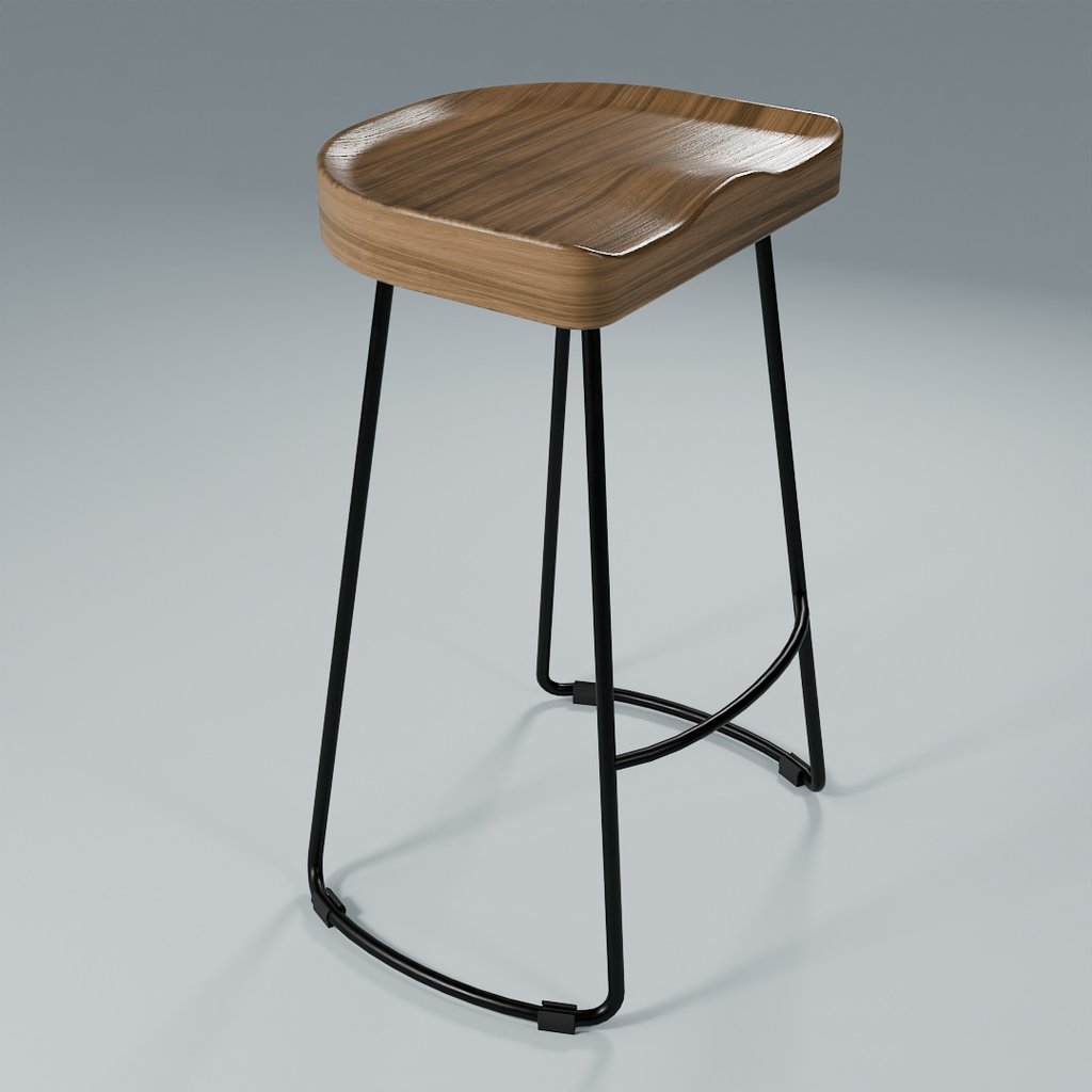 Oliver Space Cooper Bar Stool | FREE Bar chairs models | BlenderKit