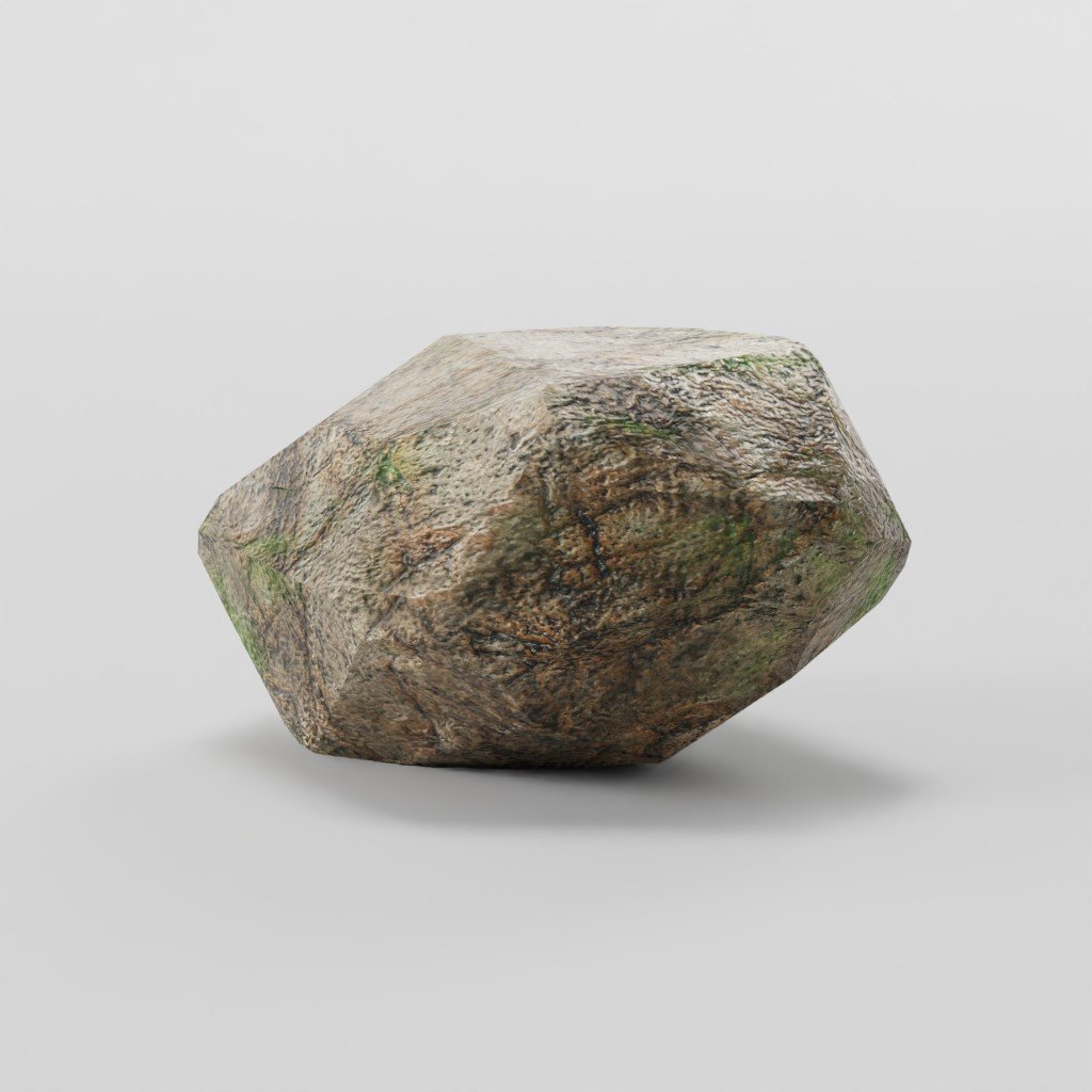 Low-poly Boulder Rock | Terrains models | BlenderKit