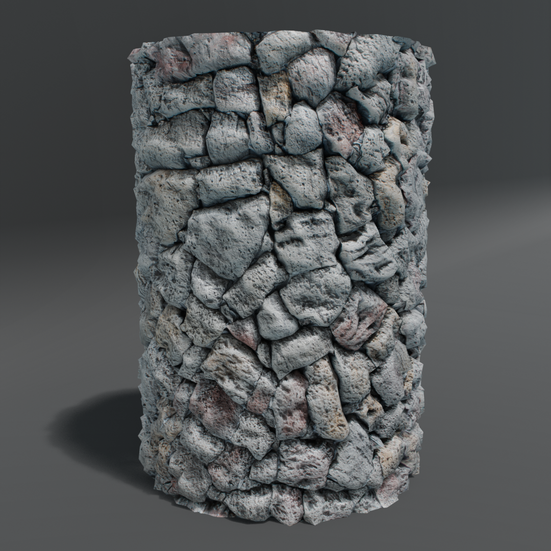 Stone Cylinder Post Pillar Volcanic | Historic Buildings models ...