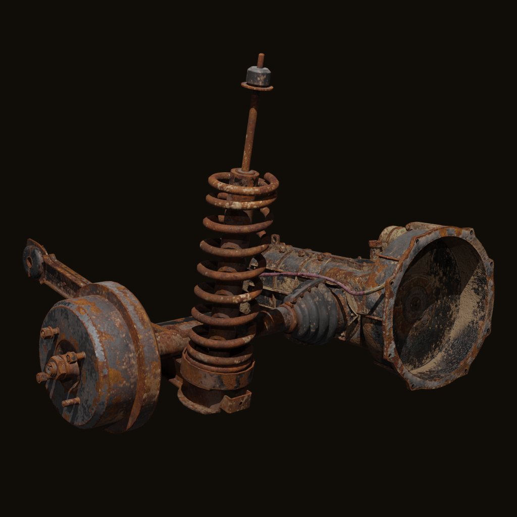 Old car gearbox rusted | Vehicle Parts models | BlenderKit