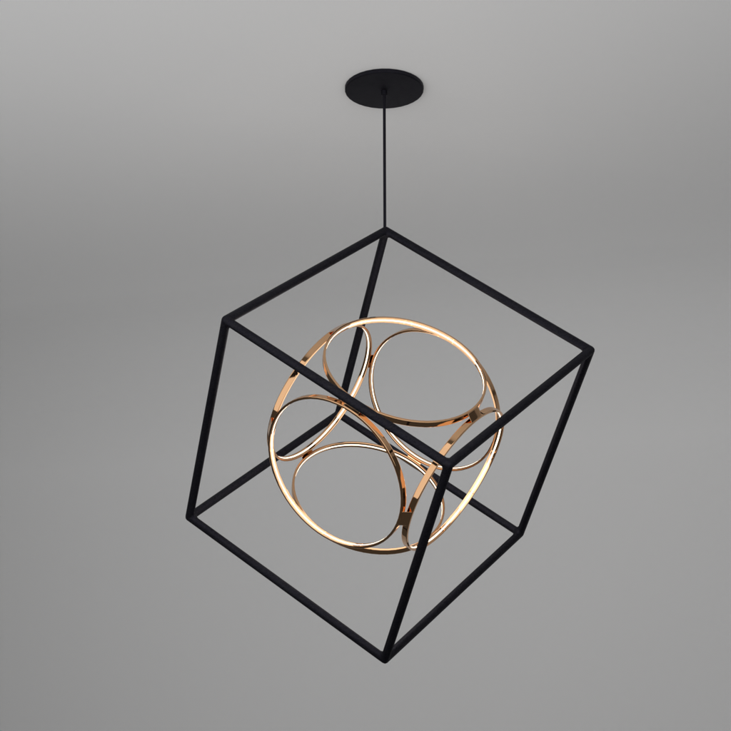 Futuristic Ring Sphere Light | Ceiling Lights models | BlenderKit
