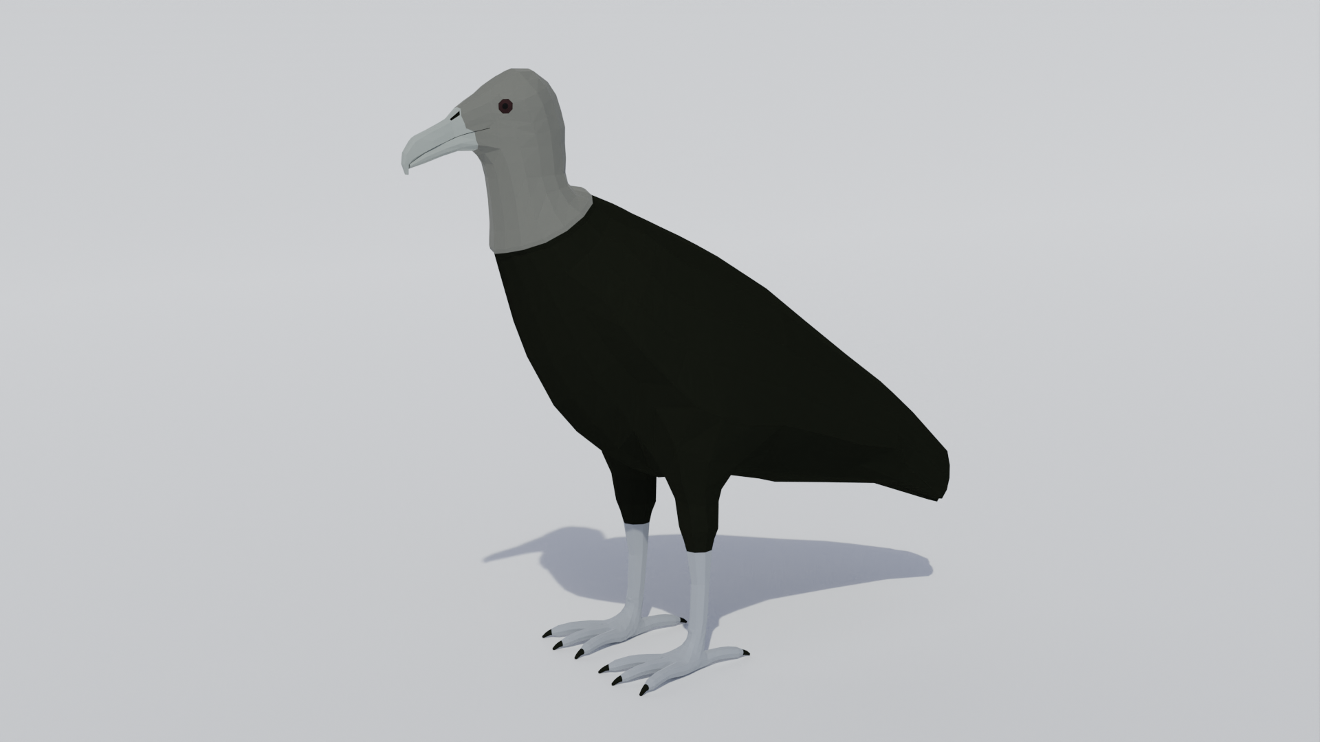 Low poly Black Vulture | Birds models | BlenderKit