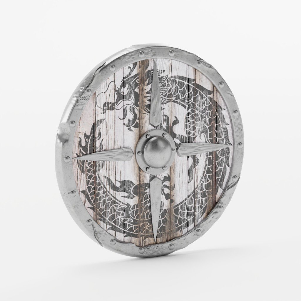 Assassin's Creed Valhalla Shield (white) | Historical Weapons models ...