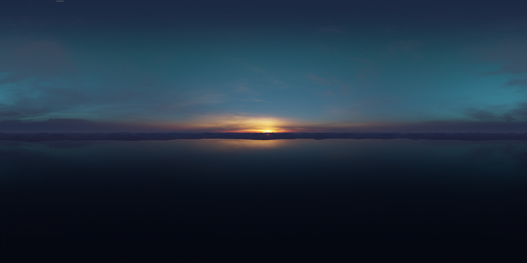 Twilight Sunset Sky Landscape | Nighttime Environments HDRis | BlenderKit
