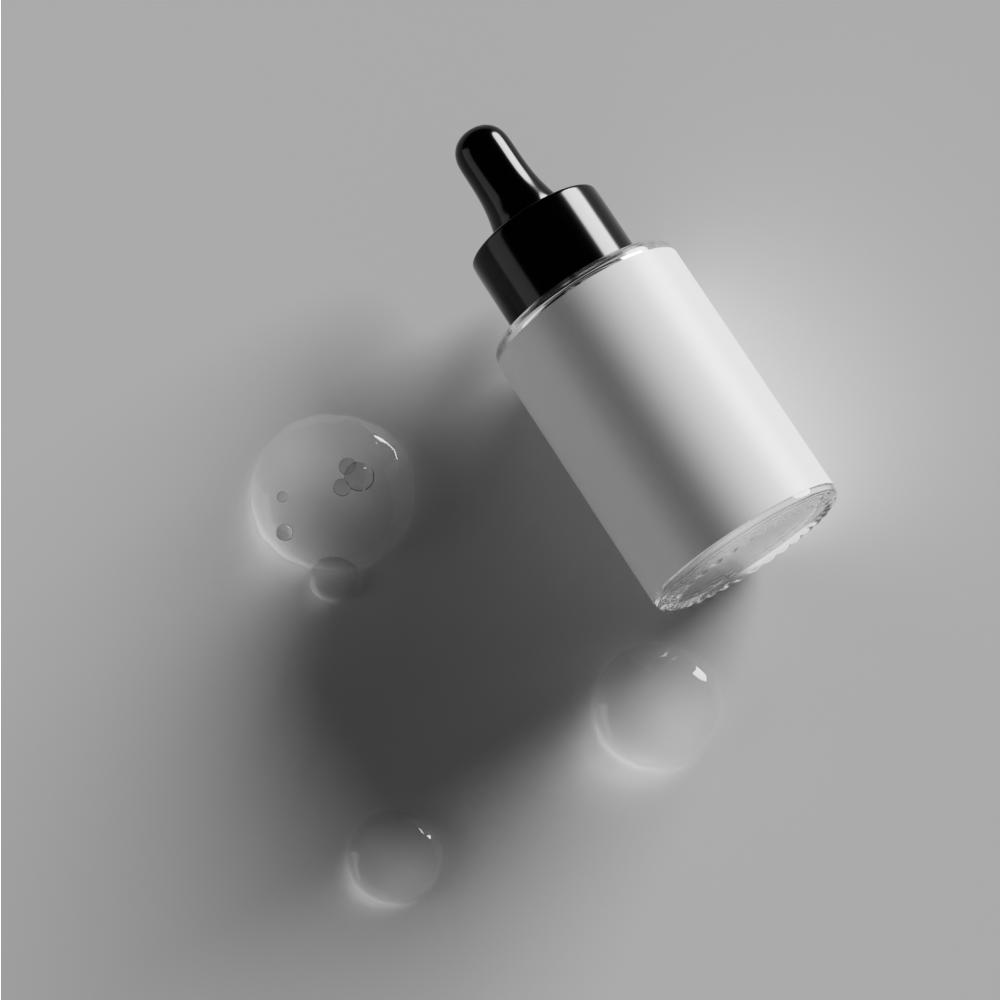 Face serum with serum drops minimal | Mockup scenes | BlenderKit