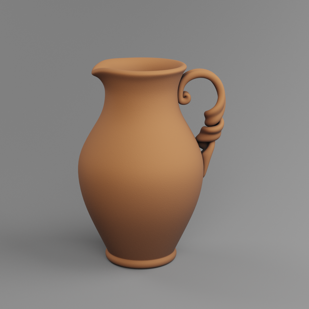 Rustic Terracotta Clay Pitcher | FREE Vases models | BlenderKit