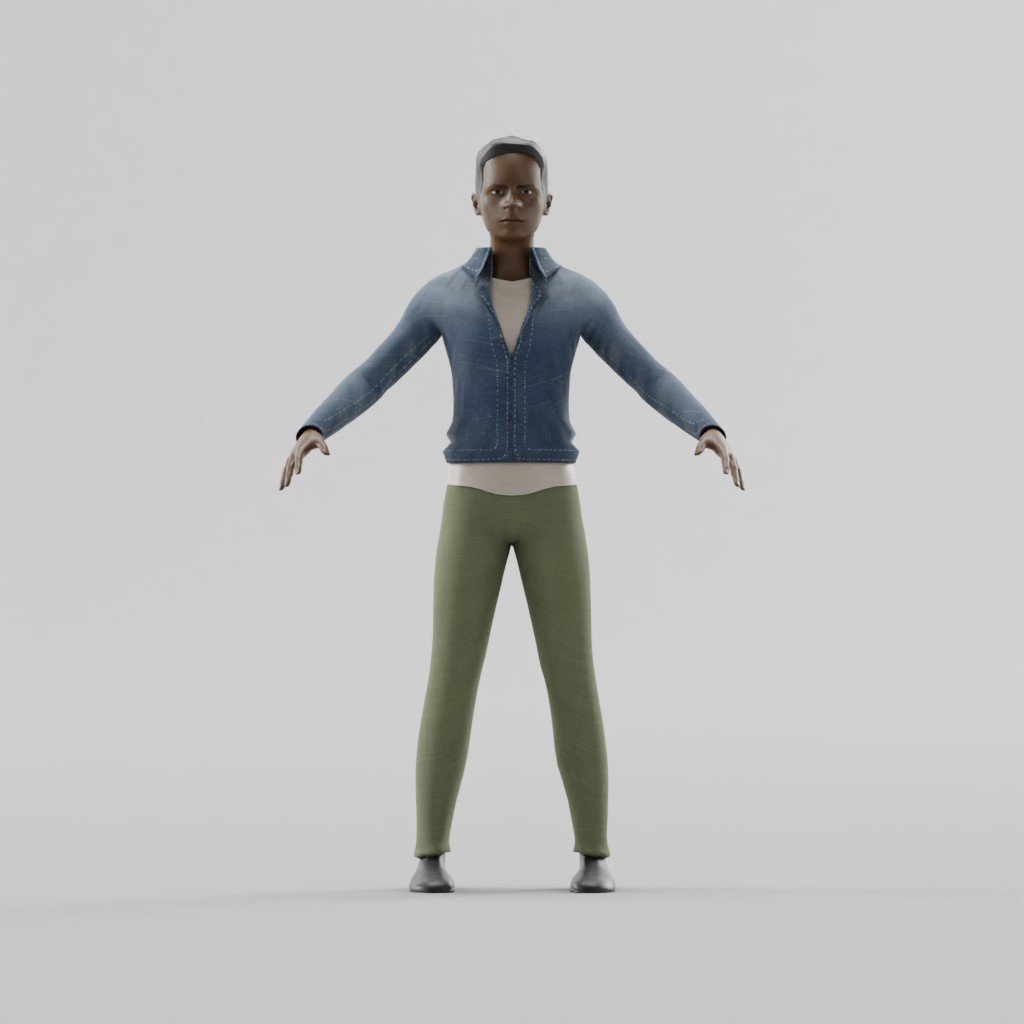 Female rigged PBR character | 3D Full Body models | BlenderKit