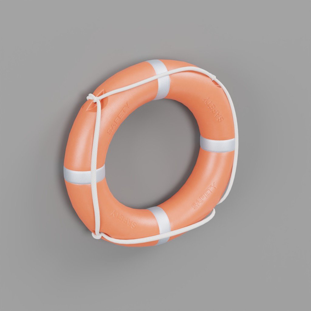 Safety Life Ring | Industrial models | BlenderKit